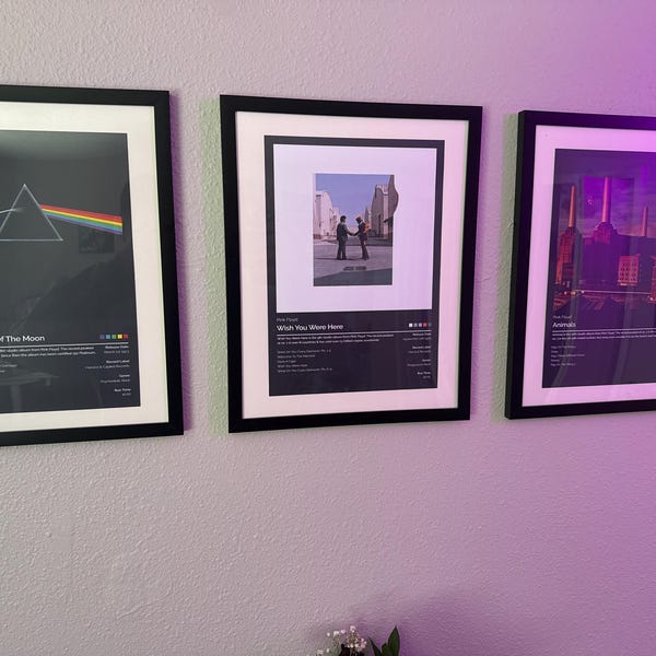 Set of 3 Custom Album Poster Wall Art Home Decor Custom Music Gift ...