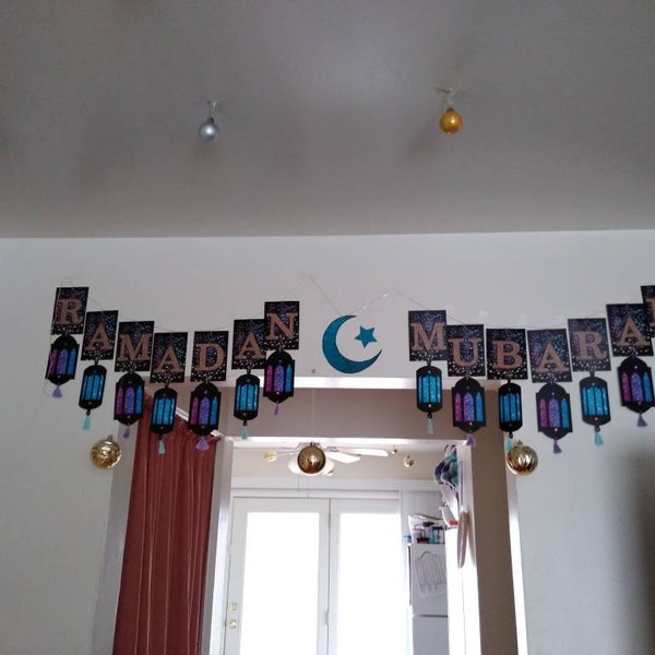 Ramadan Wreath With Light, Ramadan Door Sign, Ramadan Decoration With ...