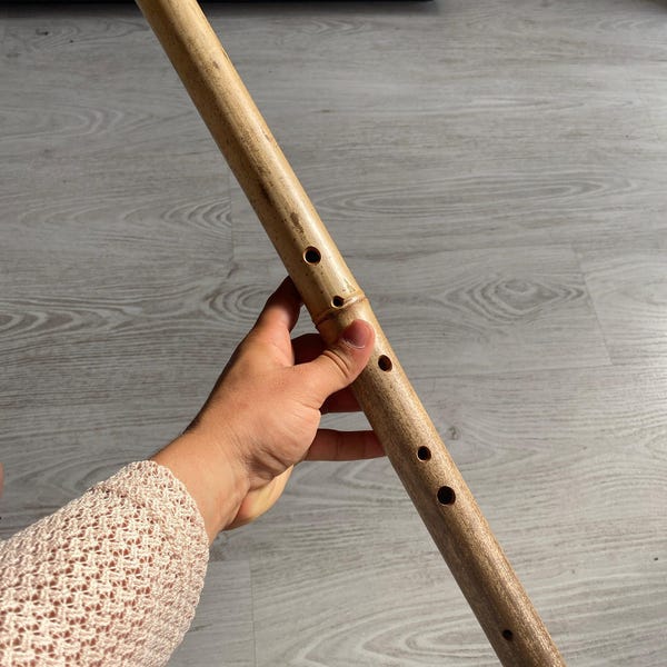Arabian Style Bamboo Flute in the Key of Low E, With a Rustic Persian ...