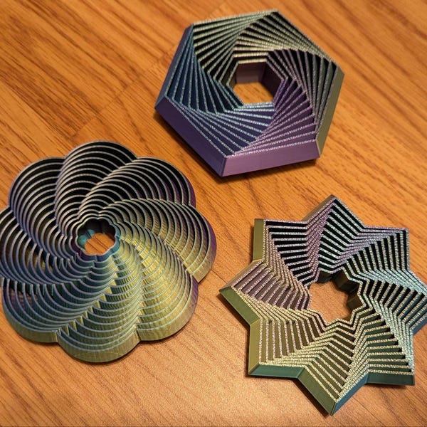 Fractal Fidget Hexagon | Colorful Fractal Hexagon Fidget - Stress ...