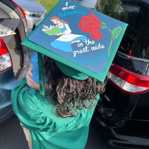 Grad Cap Topper Beauty and the Beast , Graduation Cap Decorations by ...