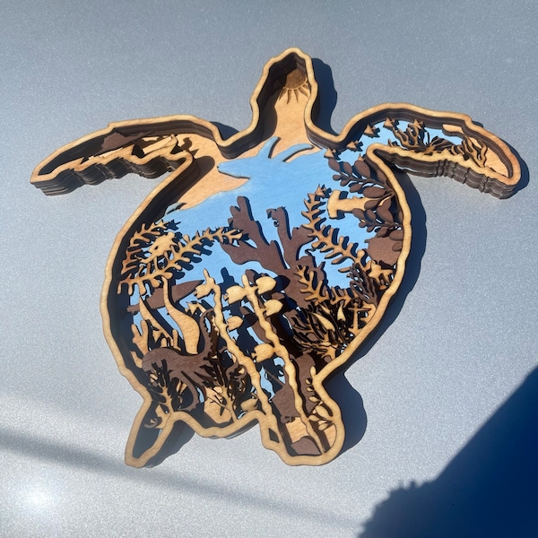 Digital File - 7 Layer Turtle Wall Art - Multi-layer - PDF - SVG - Etsy