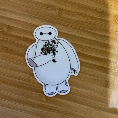 Floral Baymax Sticker Disney Sticker Big Hero 6 - Etsy