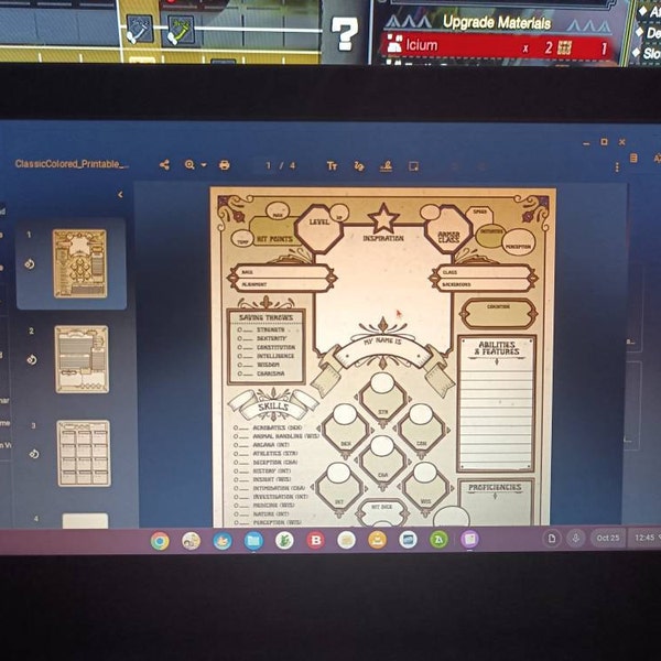 Dnd 5E Character Sheet: Editable, Fillable, Color & Lineart (digital ...