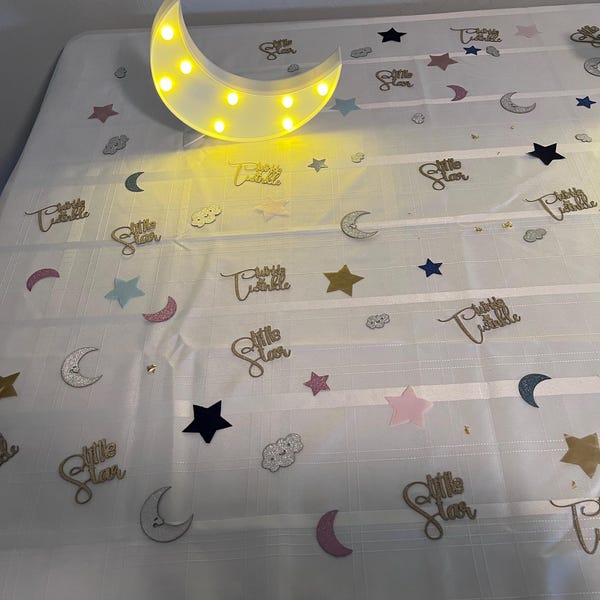 Over the Moon Baby Shower Decorations, Moon and Stars Baby Shower,lunar ...