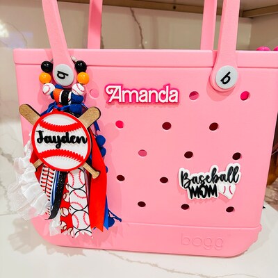 Bogg Bag Tassel and Charm, Bookbag Tag, Diaper Bag Tag, Custom Colors ...