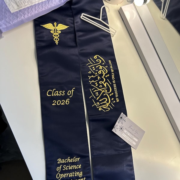 Custom Graduation Stole: Personalized Embroidery Sash - Etsy