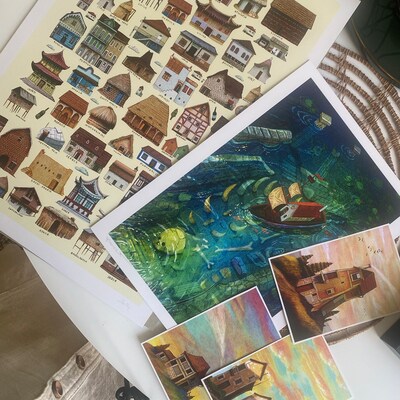 Houses Around the World. MAP - Etsy