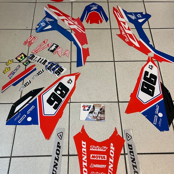 Honda CRF 450 250 2021 2022 2023 White / Chrome / Holographic Super ...