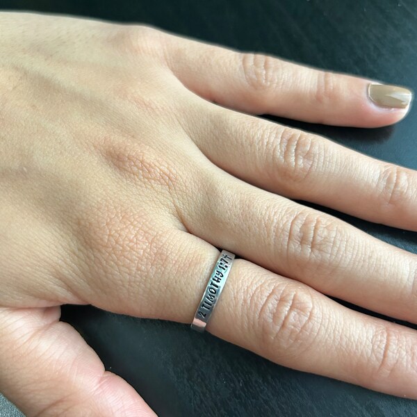 Scripture Ring, Cross Ring, Bible Verse Ring, Faith Ring, Philippians 4 ...