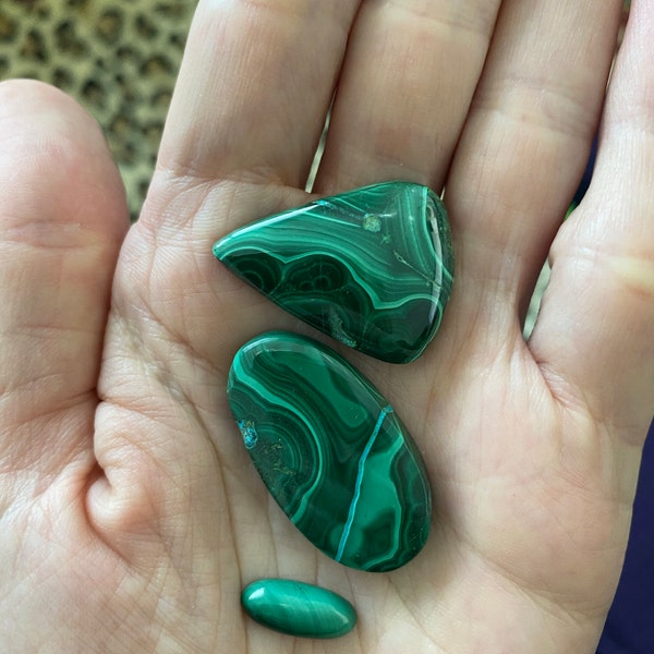 High Polish MALACHITE Cabochon Wholesale Lot, AAA+ Natural Malachite by ...