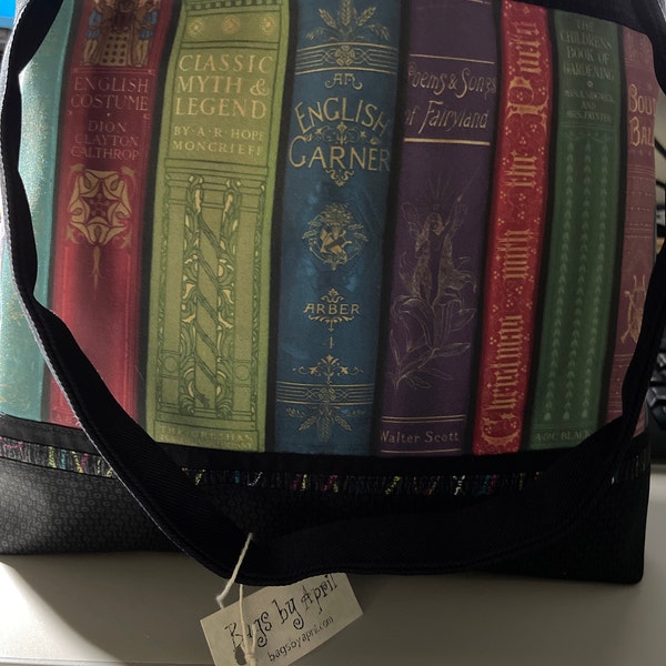 Vintage Library Shoulder Bag Purse Book Shelf Tote Librarian Handbag - Etsy