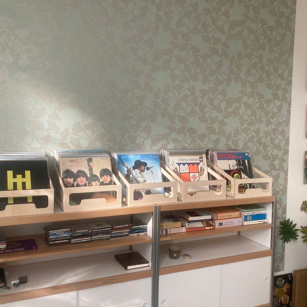 Vinyl Record Box, Handmade Record Storage, Record Flip Rack, Vinyl ...