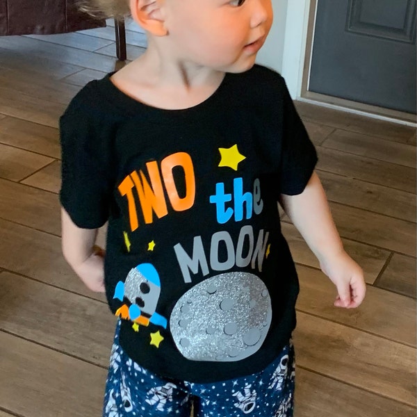 Two the Moon Svg Png Cut File, 2nd Birthday SVG, Two Birthday File ...