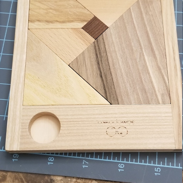 Black Square Puzzle, Wooden Square Puzzle, Tangram Puzzle, Wood Toy ...