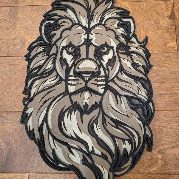 3D Lion Mandala SVG Lion,3d Layered Lion,lion Multilayer Svg,lion Paper ...