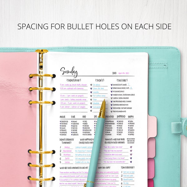 Ring Binder DIY Digital Planner With Pen, Pockets, Zips, Inserts ...