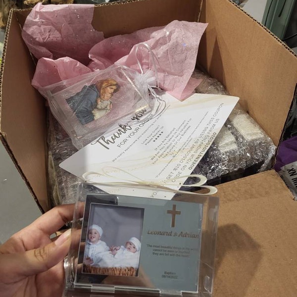 Baptism Favor Photo Frame - First Holy Communion Favors, Personalized ...