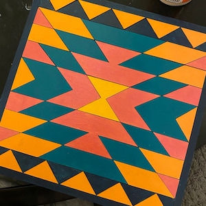 Round Wood Quilt Block Kit Unfinished DIY Home Décor - Etsy