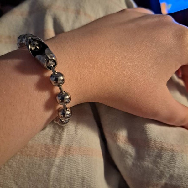Ball and Chain Nu Metal Mall Goth Bracelet - Etsy