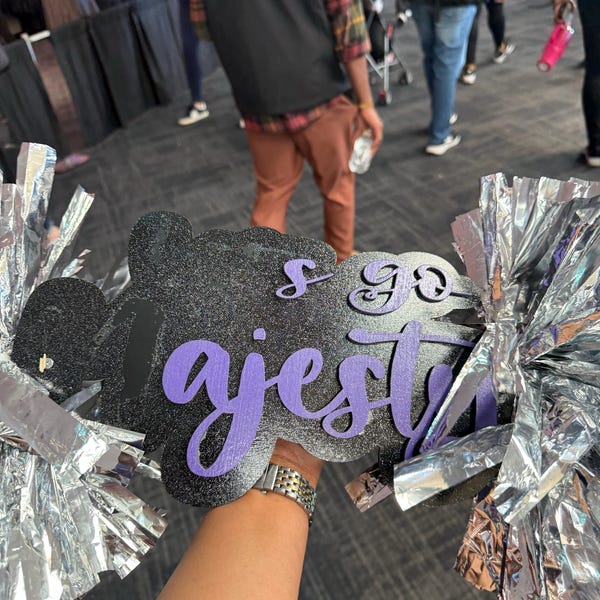 Custom Cheer Stick -game Day Signs - Pom Pom Sign - Custom Cheer Stick ...