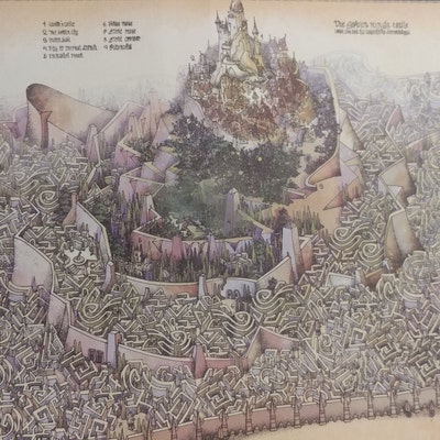 LABYRINTH Movie Map Original Illustration - Etsy