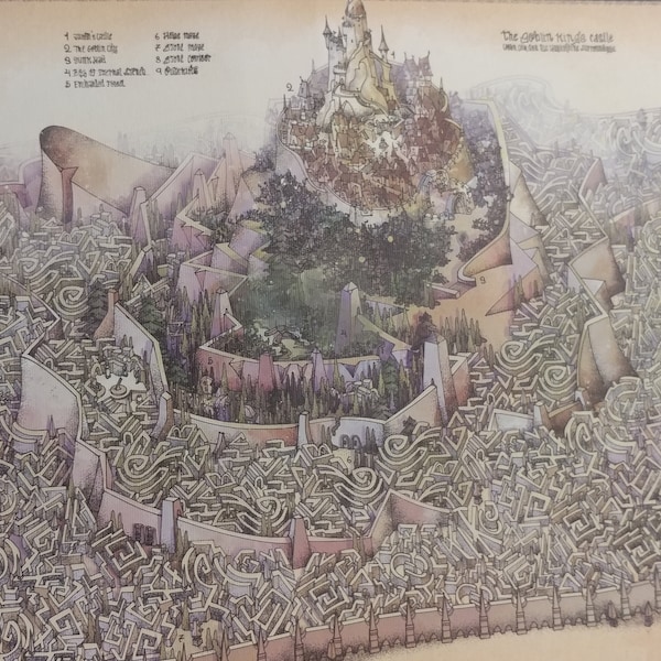 LABYRINTH Movie Map - Original Illustration - Etsy