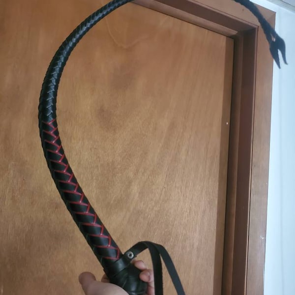 BDSM Whip. One-tailed Whip, Leather BDSM Riding Crop, Bullwhip - Etsy
