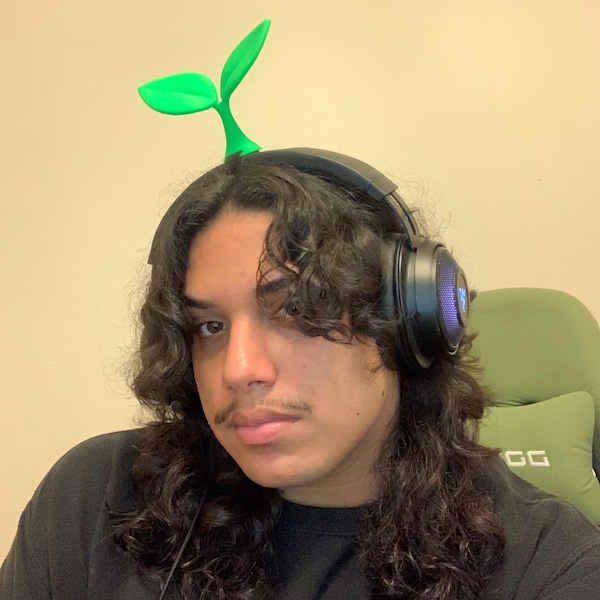 Sprout Headset Attachment, Kawaii Gaming Accessory, Live Streaming Prop ...