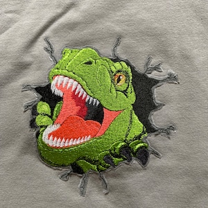 T-rex Machine Embroidery Design Dinosaur Embroidery Files - Etsy