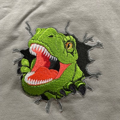 T-rex Machine Embroidery Design Dinosaur Embroidery Files - Etsy