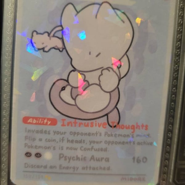 Poké Mew2 EX Custom Fanmade TCG Trading Card | Holographic Collectible ...