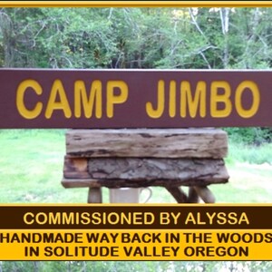 KIDS PLAYING Campground Sign With Kids Symbol, Park Road Street Cabin ...
