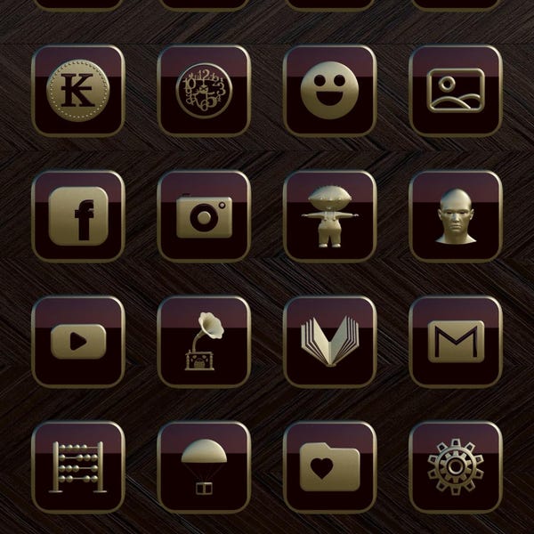 AMETAL Theme App Icon Set, Custom Icons for iPhone and Android Home ...