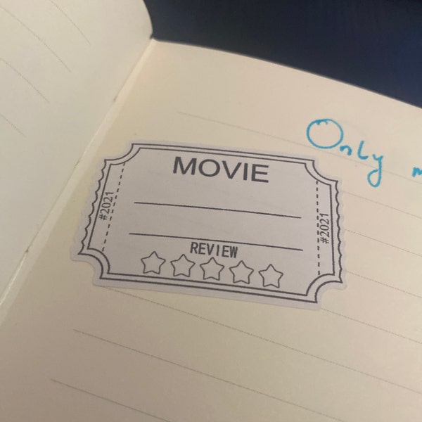 Movie Clapperboard Sticker Strip, Film Review Tracker for Bullet ...