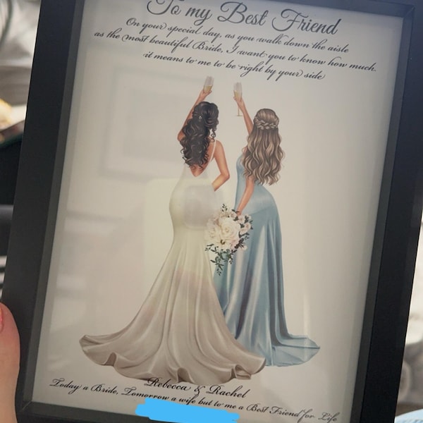 Gift for Best Friend on Wedding Day, Gift for Bride From Maid of Honour ...