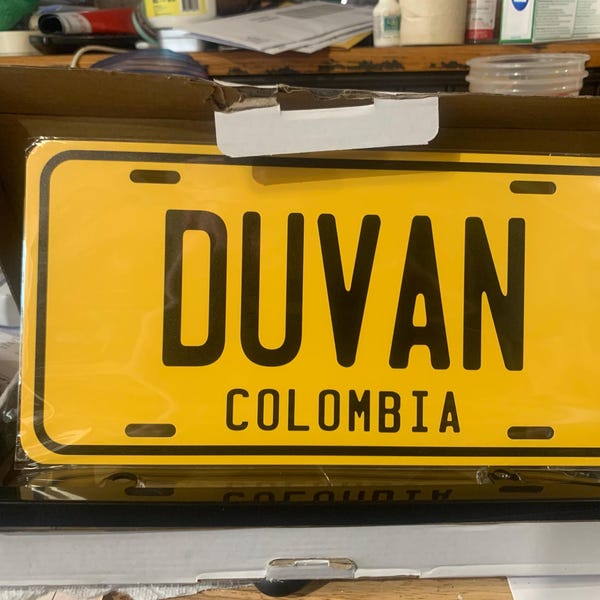 Custom Colombian License Plate for Cars, Trucks, Motorcycles, Bicycles ...