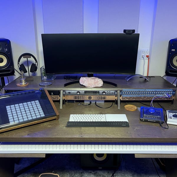 Nice-racks 4-space Studio Rack, Choose Your Depth, Choose Your Stain ...