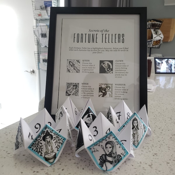 Printable Fortune Teller Origami Halloween Party Decor. Digital ...