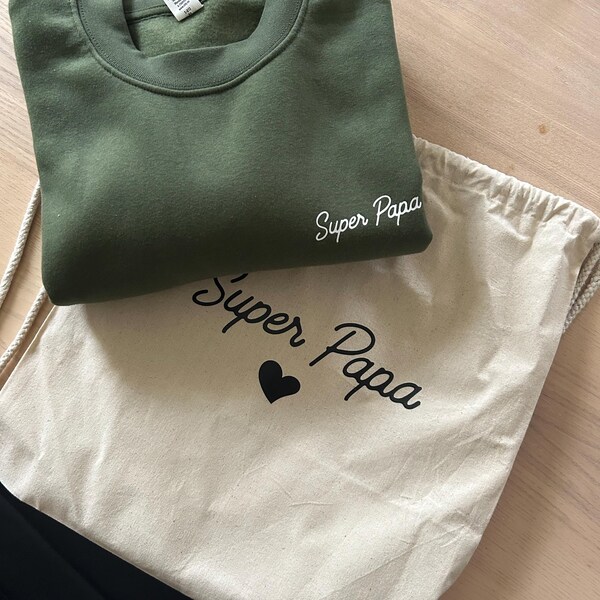 Papa Sweatshirt With Kids Date of Birth, Personalised Dad Sweatshirt ...