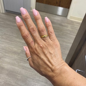 Curve Dome Ring Dainty Gold Vermeil Ring, Rose Gold Vermeil, Bump Ring ...