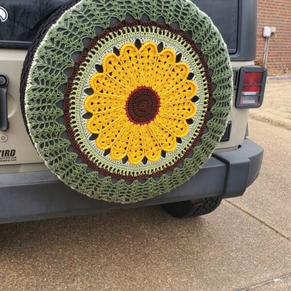 Spare Tirecover Custom- the BIG Sunflower- Wheel Cover - Etsy
