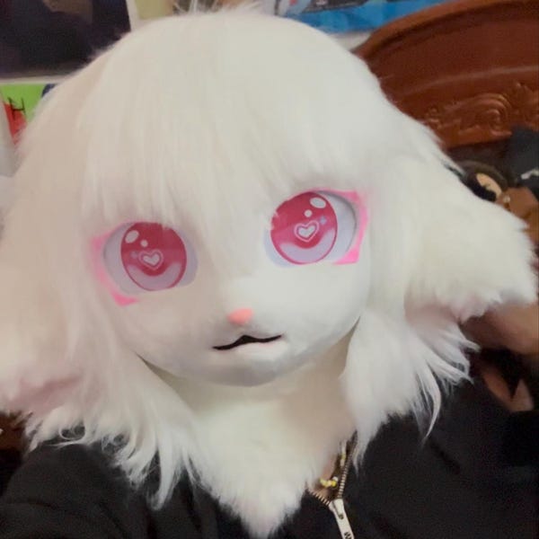 Baby Pink Fursuit Head,kemono Fursuit Mask,fursona,custom Fursuit ...