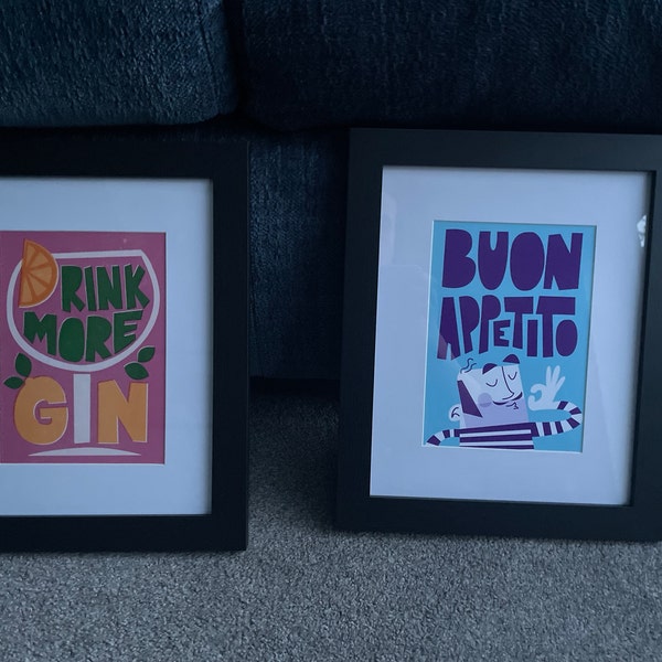 BE KIND Poster, Bold Black and White Wall Decor, Art Print, Wall Art ...