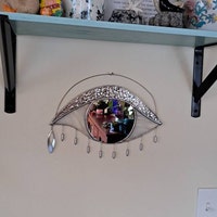 Boho Stained Glass Eye Mirror, Decorative Evil Eye Decor, All Seeing ...
