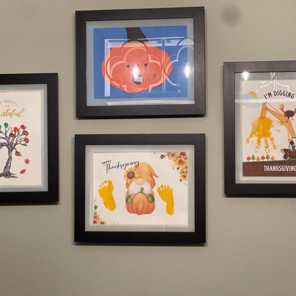 Halloween Handprint Footprint Fingerprint Craft Bundle, Halloween ...