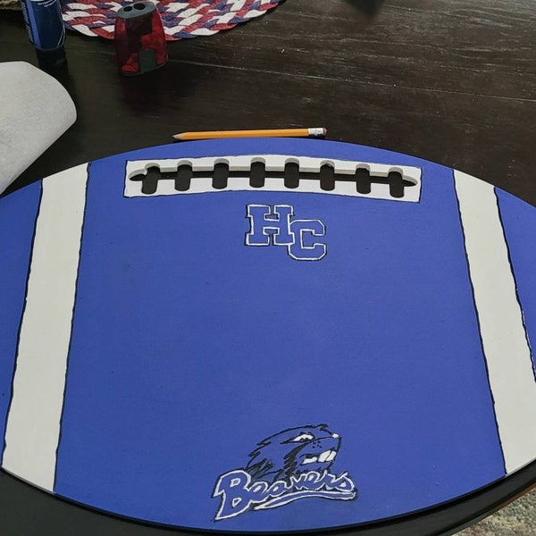 Football Shape - 01559- Unfinished Wood Laser Cutout, Door Hanger ...