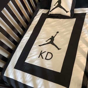 Michael Jordan NBA Basketball Custom Made 4pc Crib Bedding/ Toddler Set ...