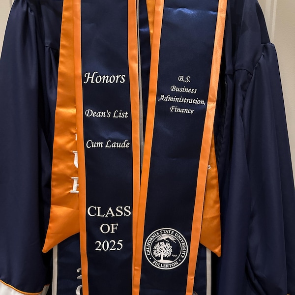 Personalized Graduation Sash, Class of 2026, Personalized Graduation ...