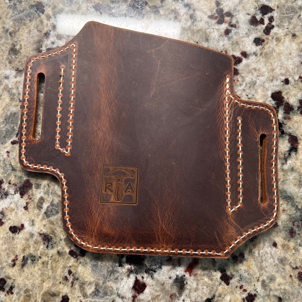 Slanted Leather Phone Holster, Leather Phone Case With Belt Loops ...